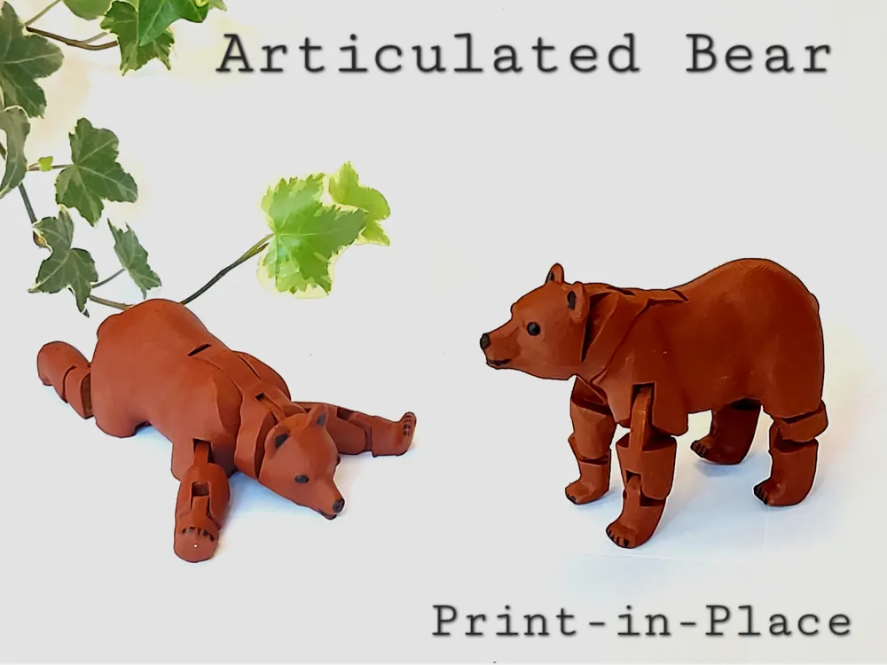 Articulated Bear (Print-in-Place) - Free 3D Print Model - MakerWorld
