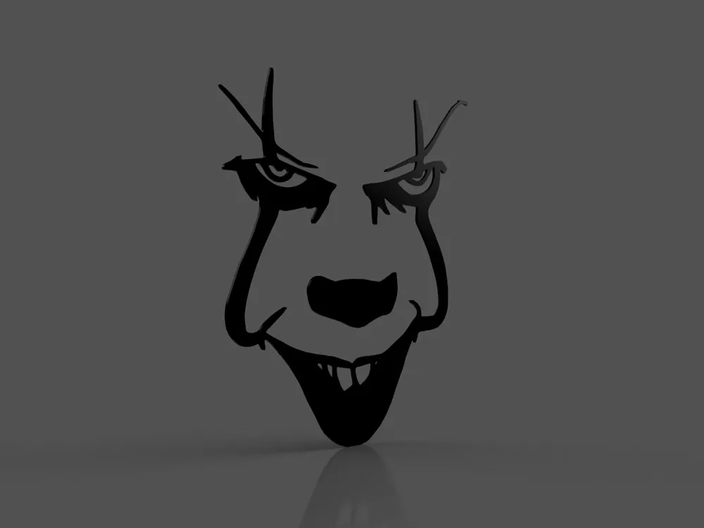 Pennywise Wall Art by ScubafanMakerWorld: Download Free 3D Models