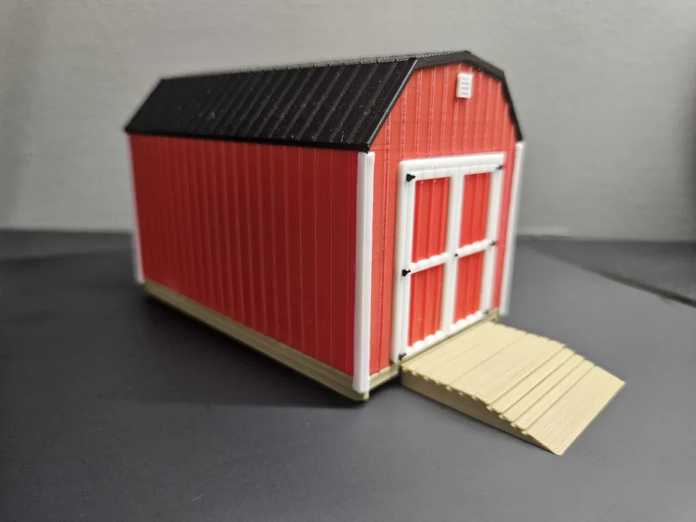 Red Farm Barn - Free 3D Print Model - MakerWorld