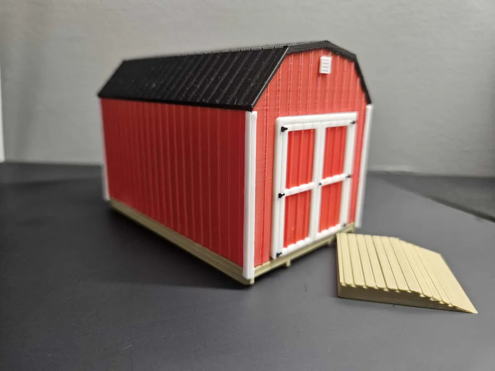 Red Farm Barn - Free 3D Print Model - MakerWorld