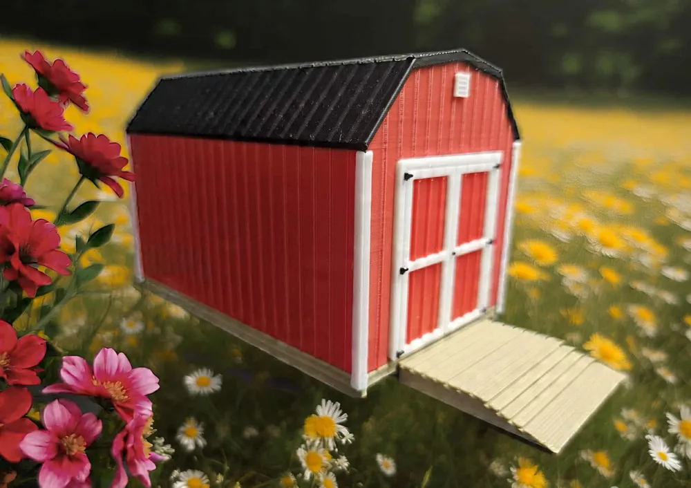 Red Farm Barn - Free 3D Print Model - MakerWorld