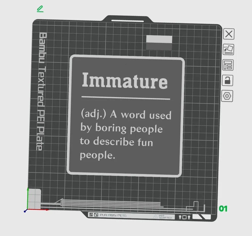 Funny Sign / Immature / Wall Art / 2d art by 3D Prints This Week ...