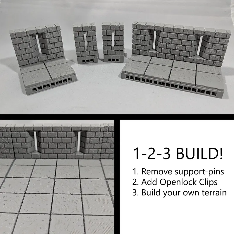 Cut Stone arrow slit wall (OpenLOCK system) Remixed by Together 3D ...