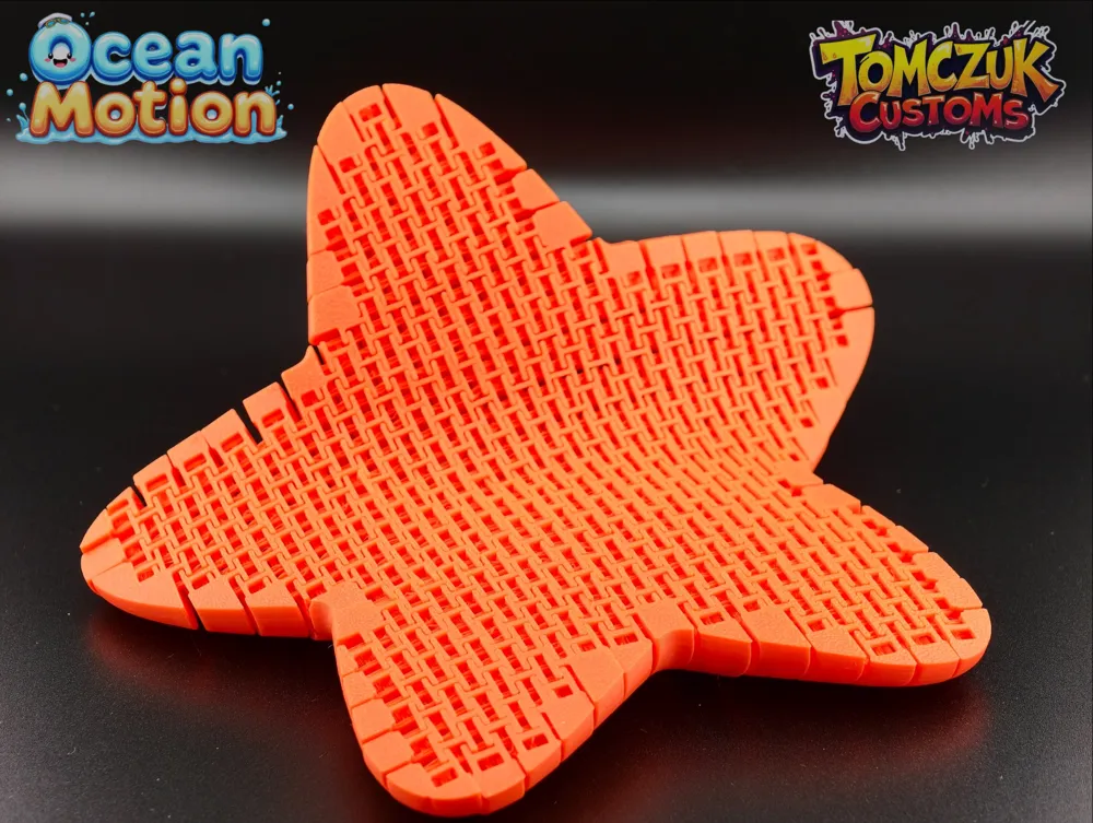 Ocean Motion: Flexi Starfish! by TomczukCustoms MakerWorld: Download Free 3D Models