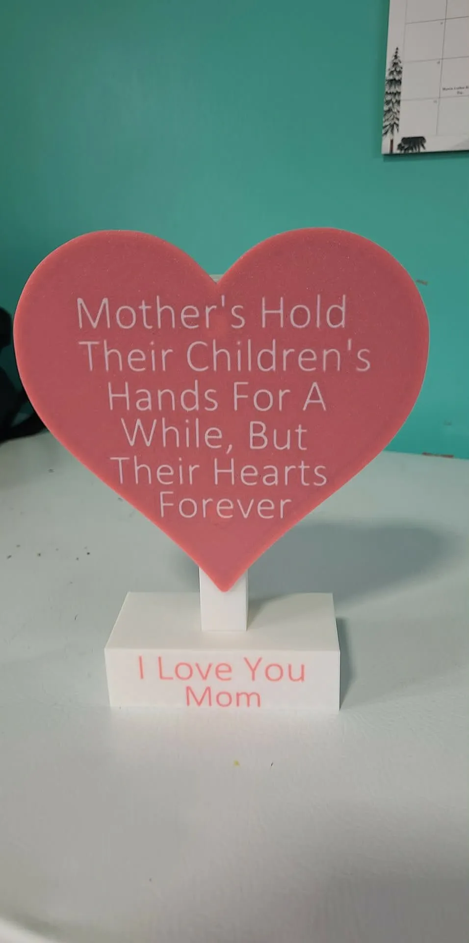 Mom Heart Sign - Free 3D Print Model - MakerWorld