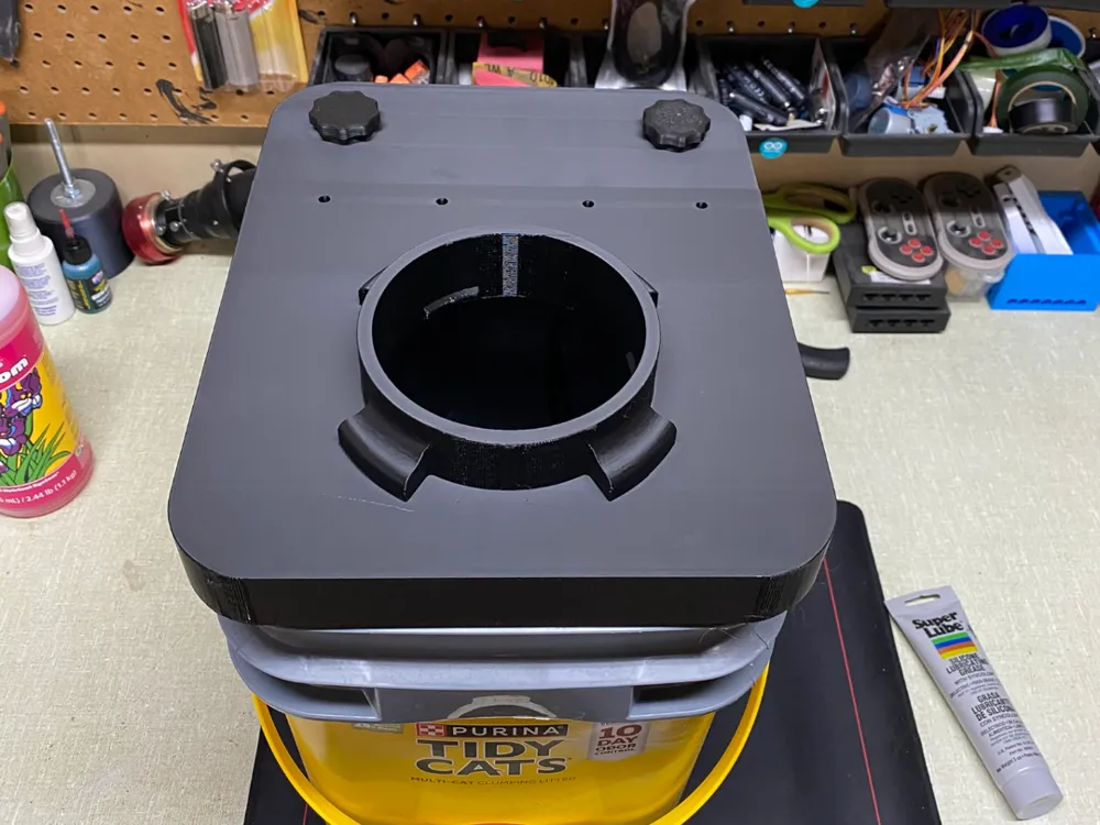 Hydroponic Tower Lid Adapter Tidy Cats Bucket by El Jeffe - MakerWorld