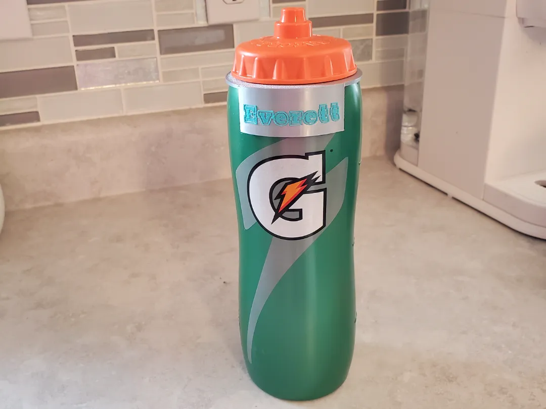 Gatorade Bottle Name Plate (Blank Add Own Name) - Free 3D Print Model ...
