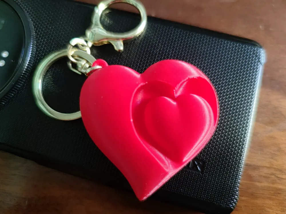 Two Hearts Keychain by Jiyan Structure - MakerWorld
