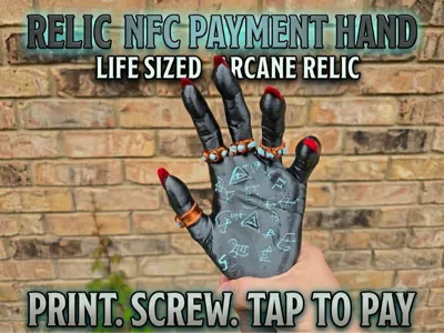 Relic NFC Payment Hand - Free 3D Print Model - MakerWorld
