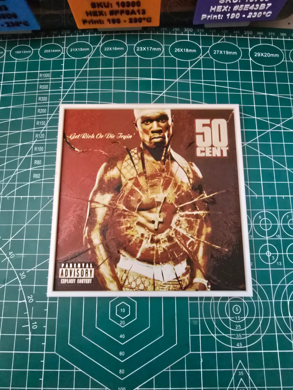 50 Cent "Get Rich or Die Tryin'" Album - Hueforge by Lumpy3D - MakerWorld