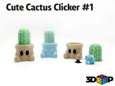 Cute Cactus Succulent Keyboard Clicker No Supports by 3DeepDesigns MakerWorld: Download Free 3D ...