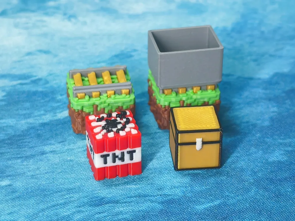 "MC Grass Block Rail Minecart" Keycap - Free 3D Print Model - MakerWorld