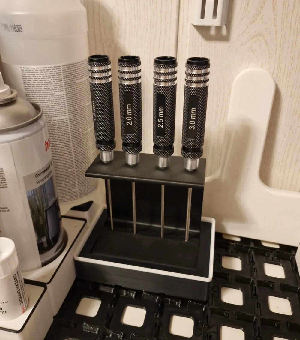 Hex Screwdriver Stand - Gridfinity holder by TAspect - MakerWorld