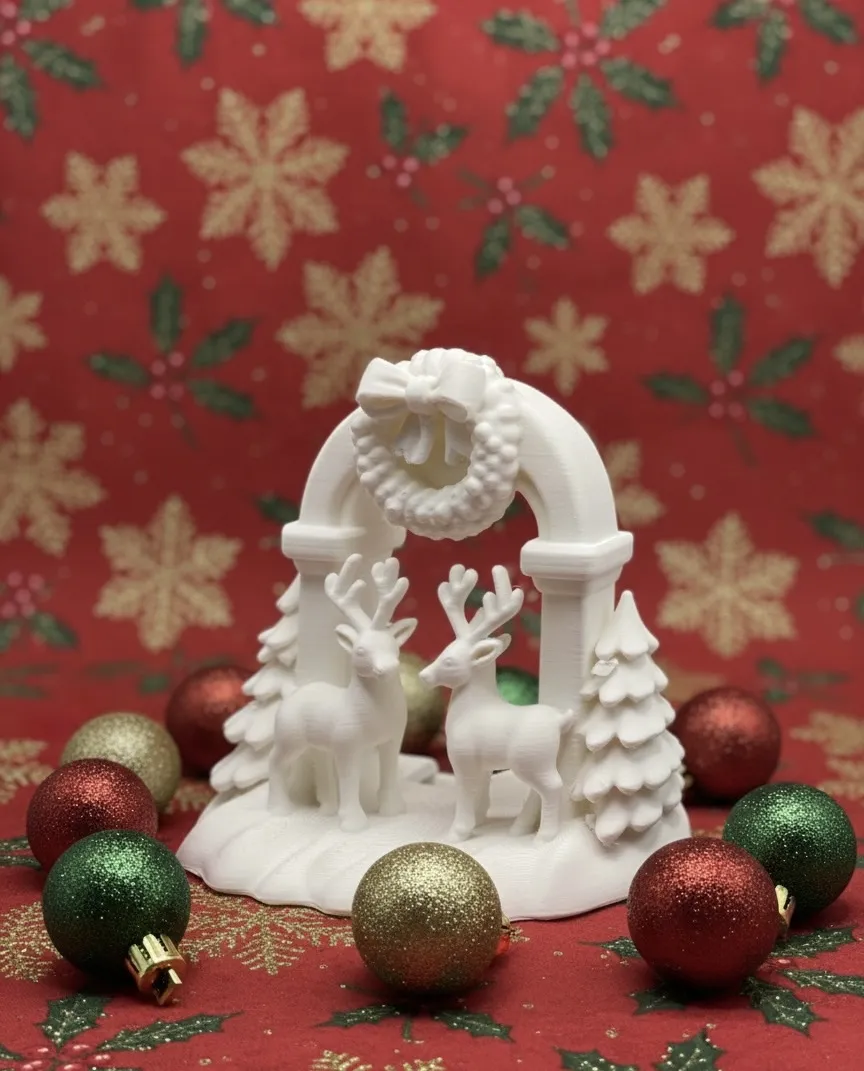 Reindeer Arch – Magical Christmas Glow - Free 3D Print Model - MakerWorld