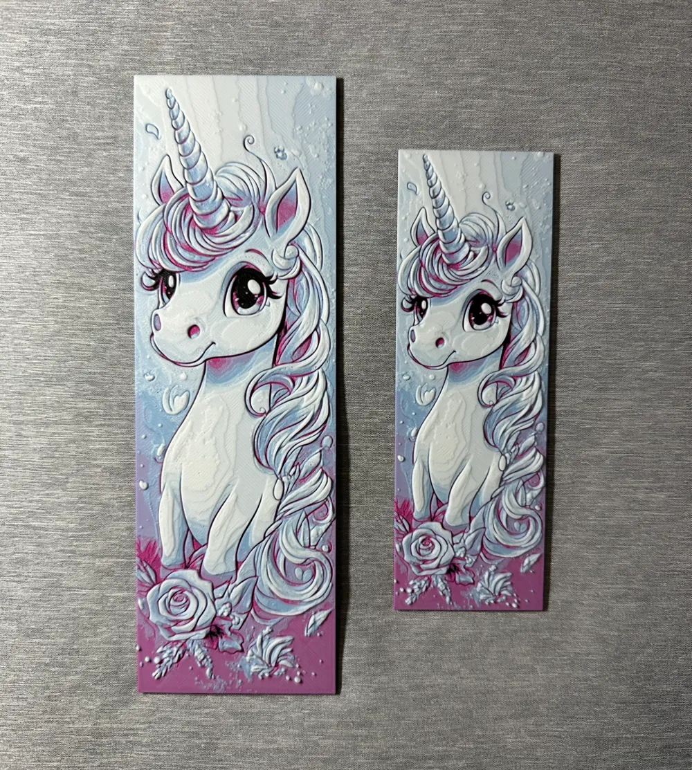 Unicorn Hueforge Bookmarks - 2 sizes by Hey Ben MakerWorld: Download ...