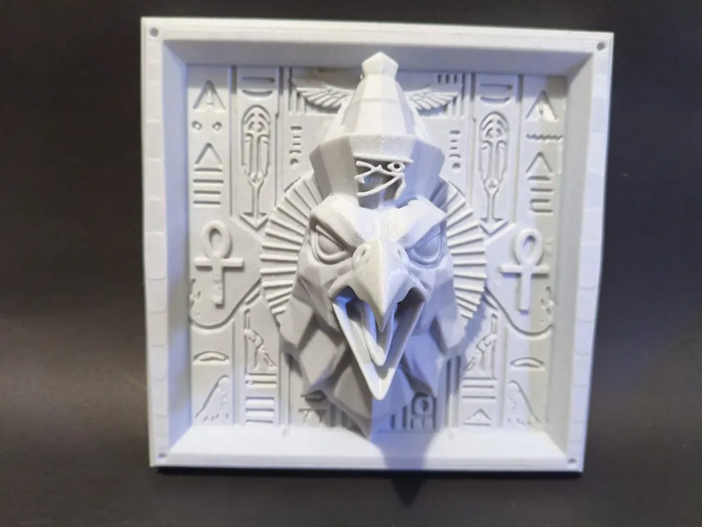 Egyptian Horus 3D Wall Sculpture - Free 3D Print Model - MakerWorld