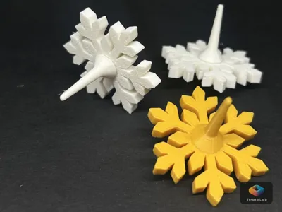 Snowflake Spinner by StratoLab - MakerWorld