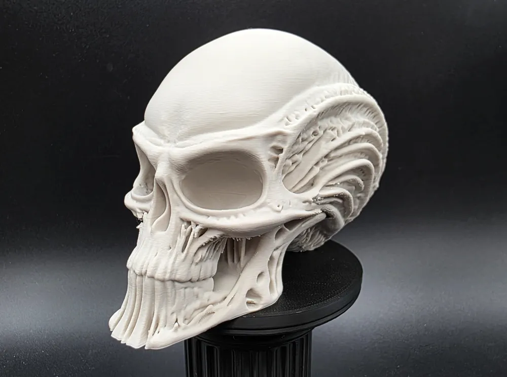 Skeletal Alien Head by The Overthinker MakerWorld: Download Free 3D Models