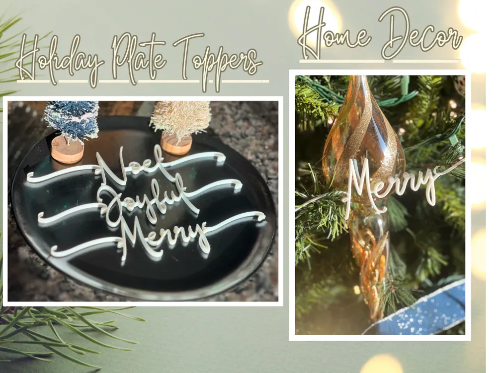 Holiday Decoration/Plate Toppers by CreccentMakerWorld: Download Free ...