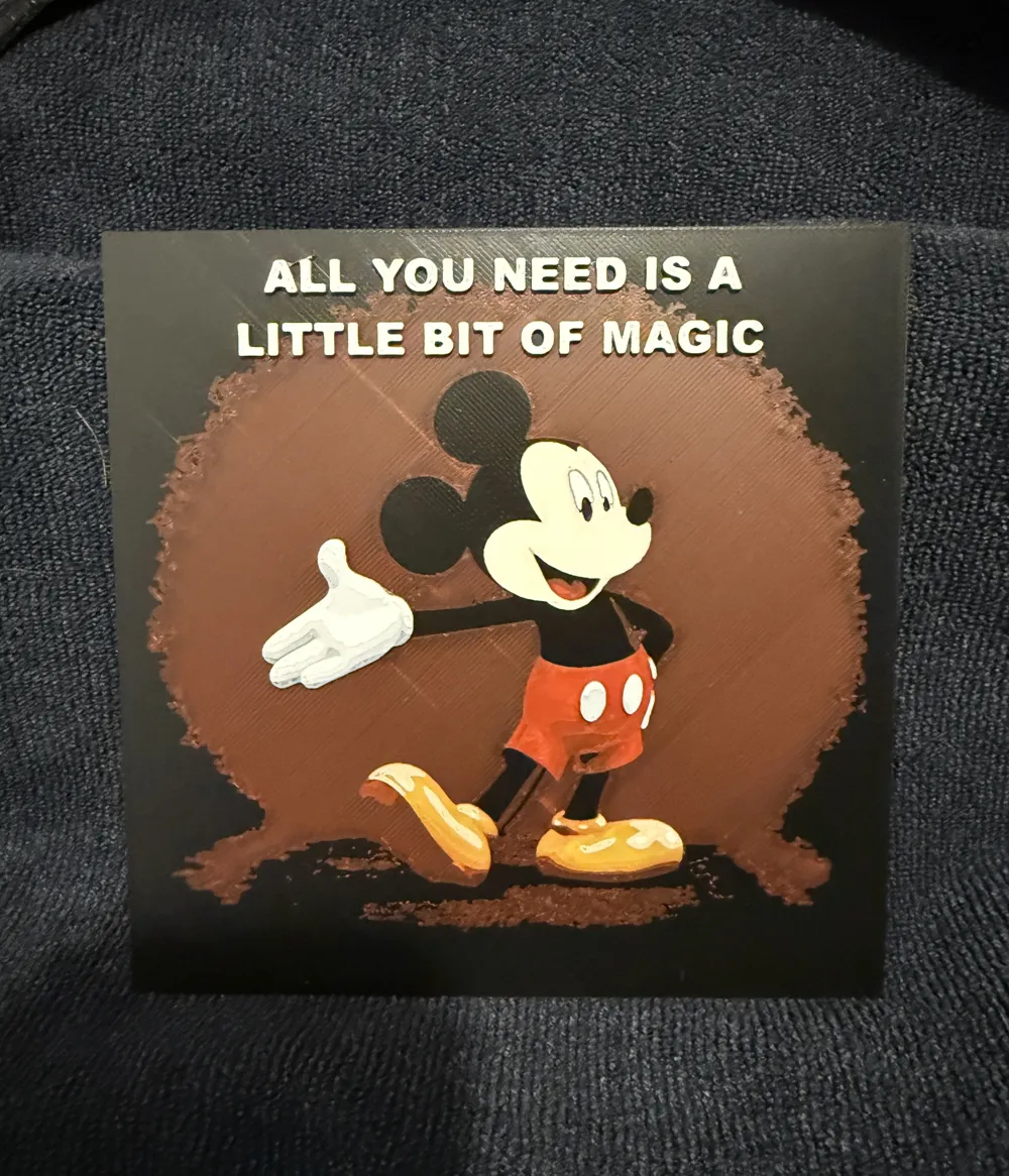 Mickey Mouse Magic Painting Hueforge by Viola's HueForge MakerWorld ...