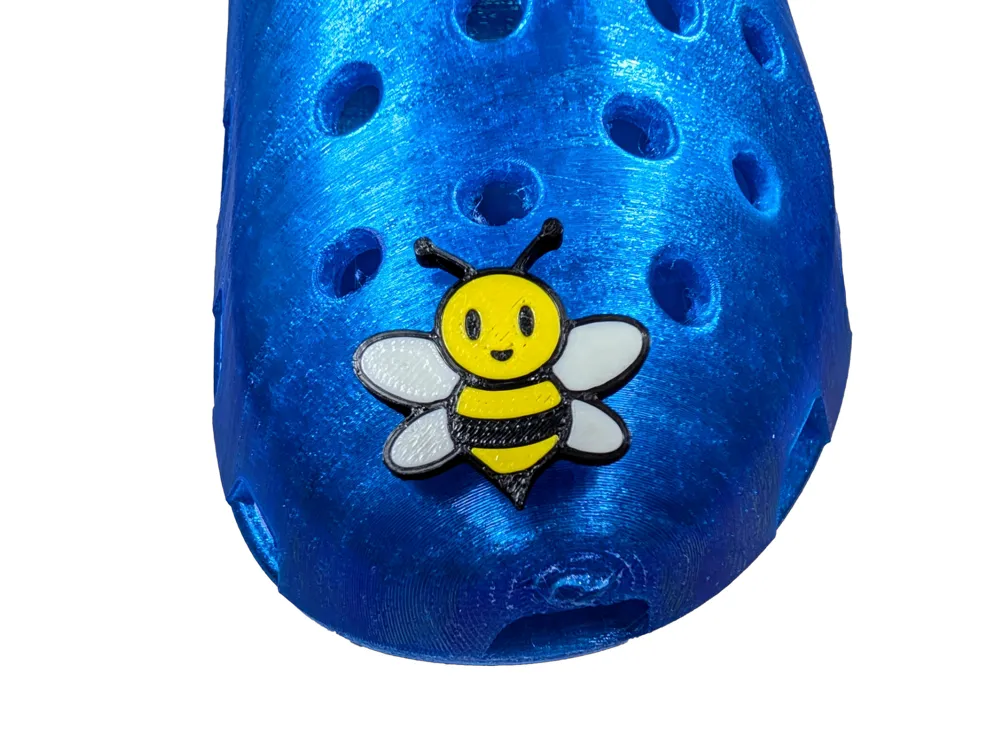 Cute Little Bee Croc Shoe Charm (Jibbitz) by sidbarret007 - MakerWorld