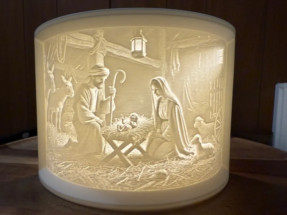 Nativity with Mary Joseph & Baby Jesus - Free 3D Print Model - MakerWorld