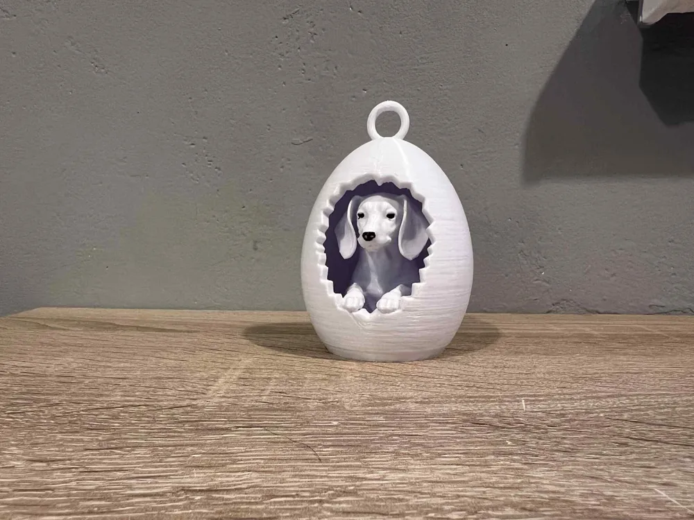 Uovo di Pasqua con Bassotto, Cane Salsiccia da appendere - Modello di ...