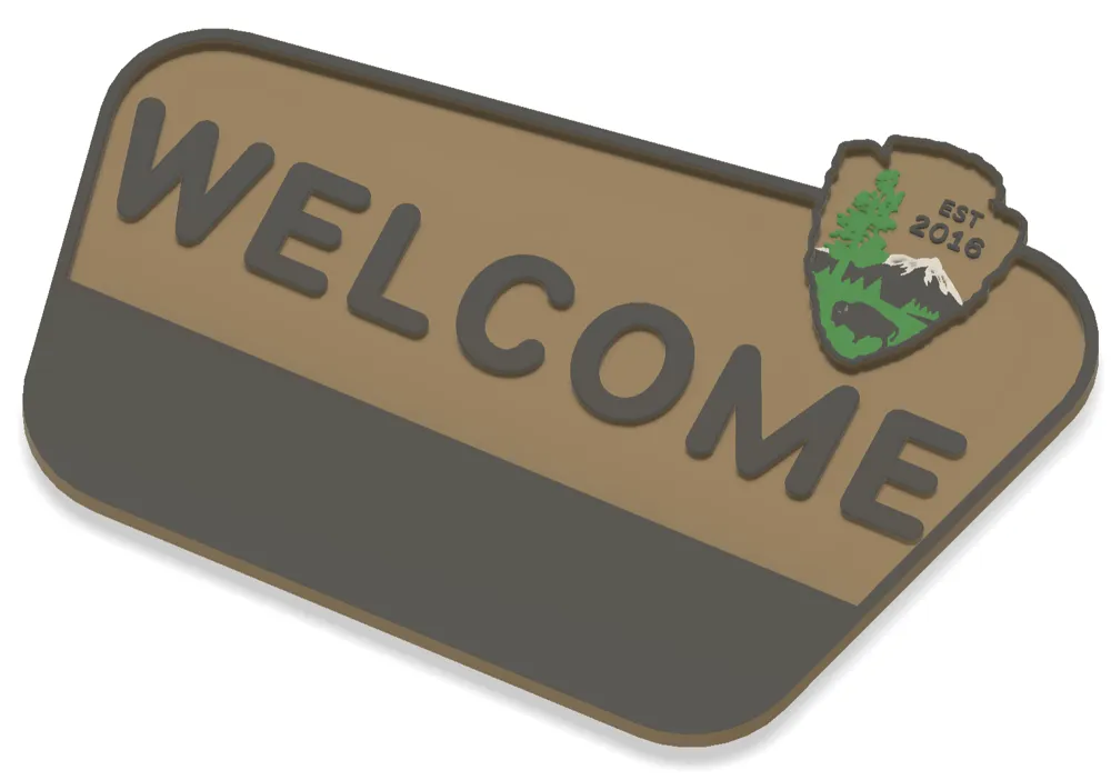 National Park Style Welcome Sign by rennim - MakerWorld
