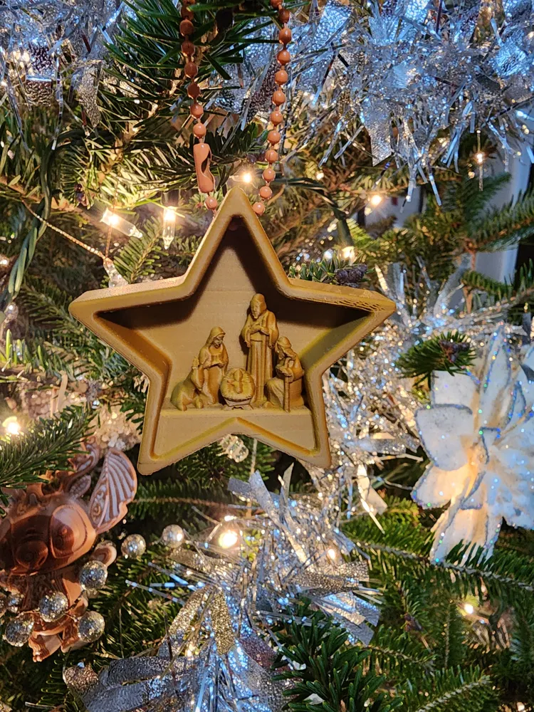 Christmas Nativity Star Ornament - Free 3D Print Model - MakerWorld