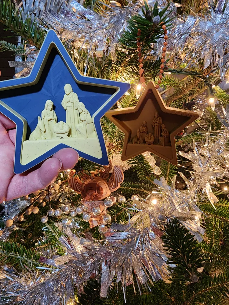 Christmas Nativity Star Ornament - Free 3D Print Model - MakerWorld