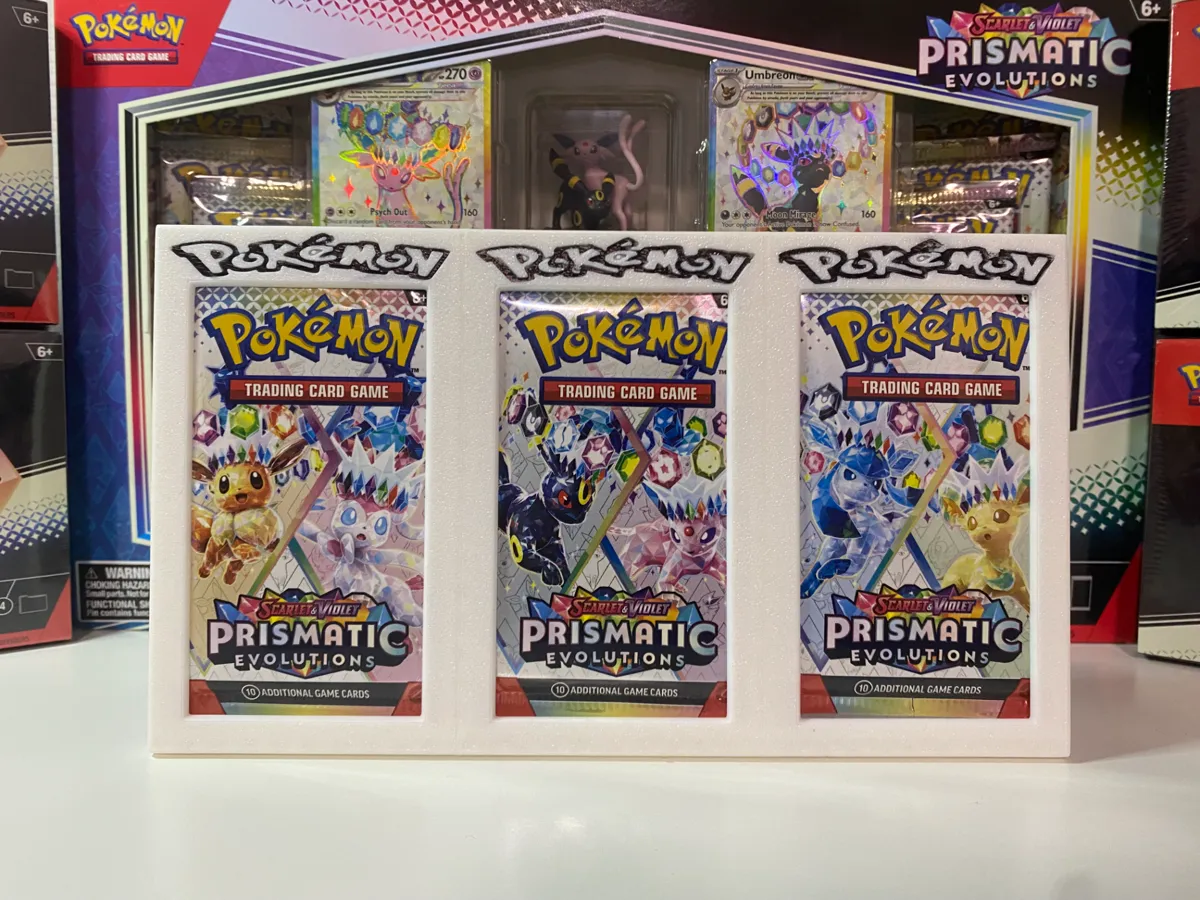pokemon 3 Booster Pack Display & Protector Frame - Free 3D Print Model ...