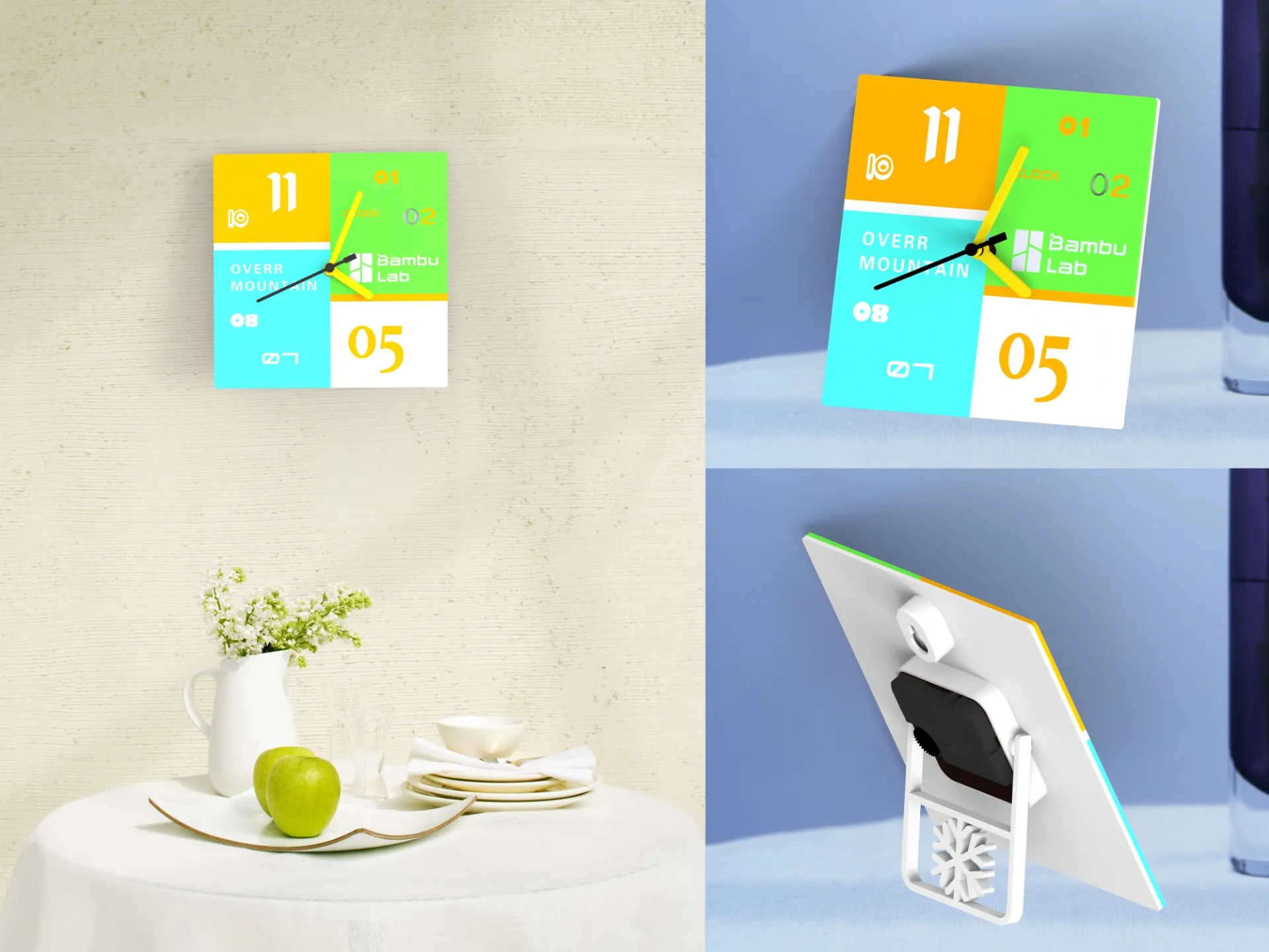 Creative Home Clock (Wall-mountable or Tabletop) by Cloud Sea - MakerWorld