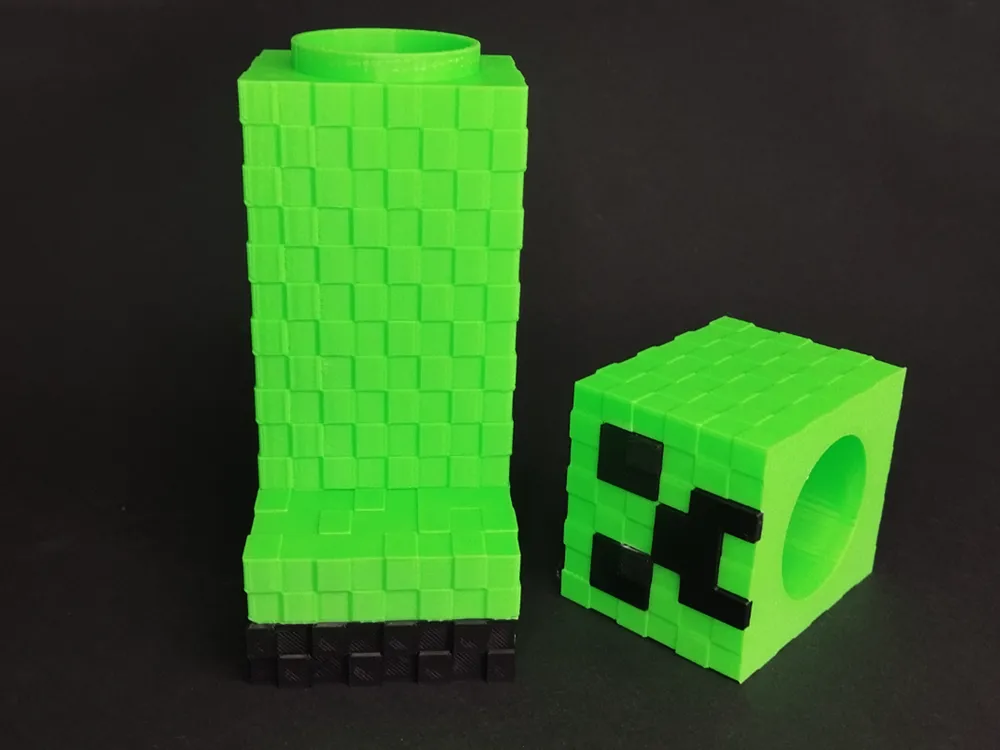 Minecraft Creeper Pencil Case (No AMS Needed) - Free 3D Print Model ...