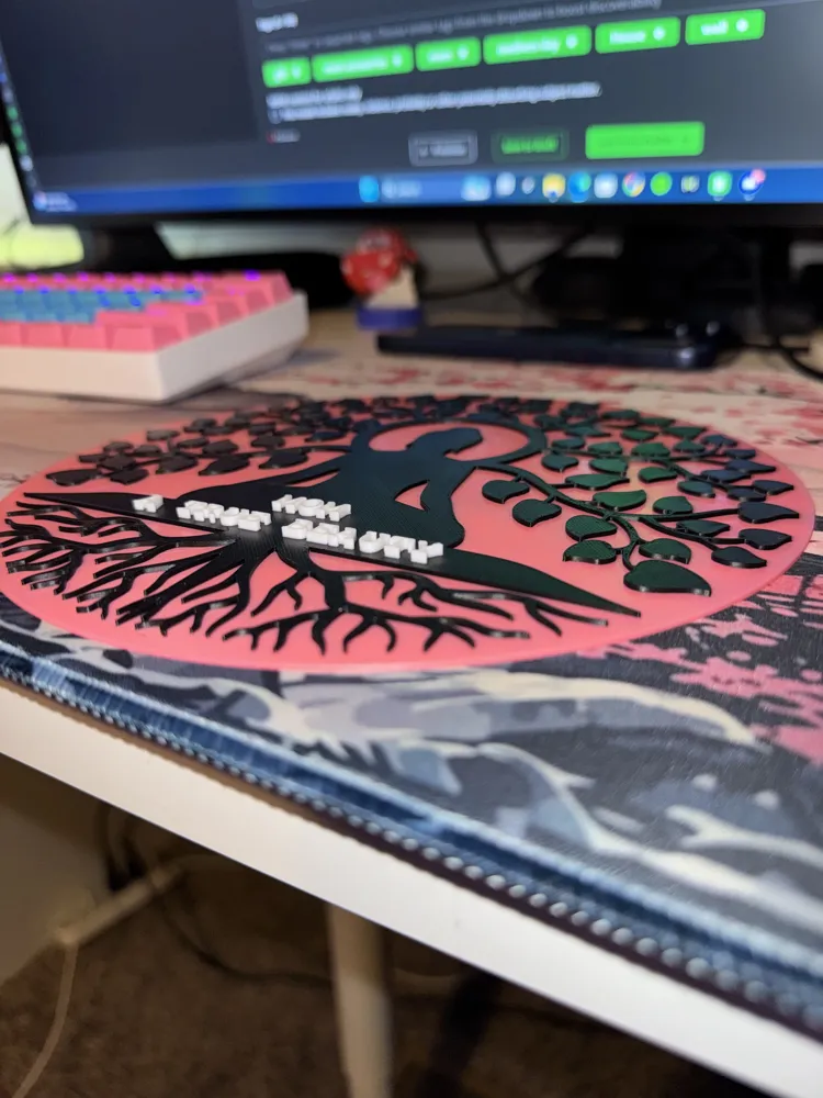 “Mom – A True Beauty” 3D Printed Wall Art - Free 3D Print Model ...