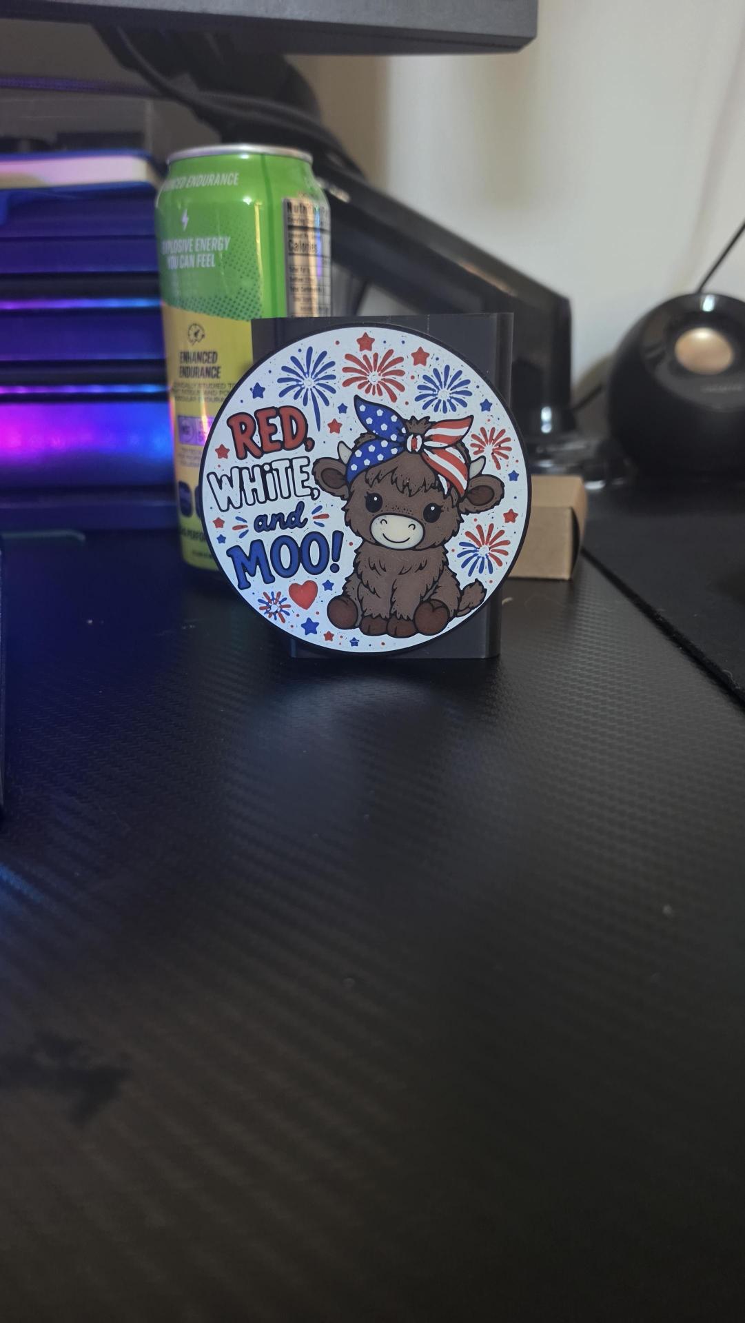 Red, White & Moo B&BW Soap/Pen Holder Face - Free 3D Print Model ...