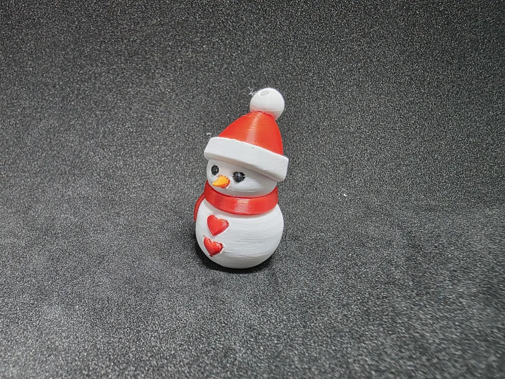 Cute Christmas Snowman Keychain / Ornament by Chiodoz3D MakerWorld ...