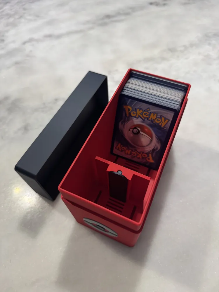 Card Box with Adjustable Holder- Pokemon and Blank - Free 3D Print ...