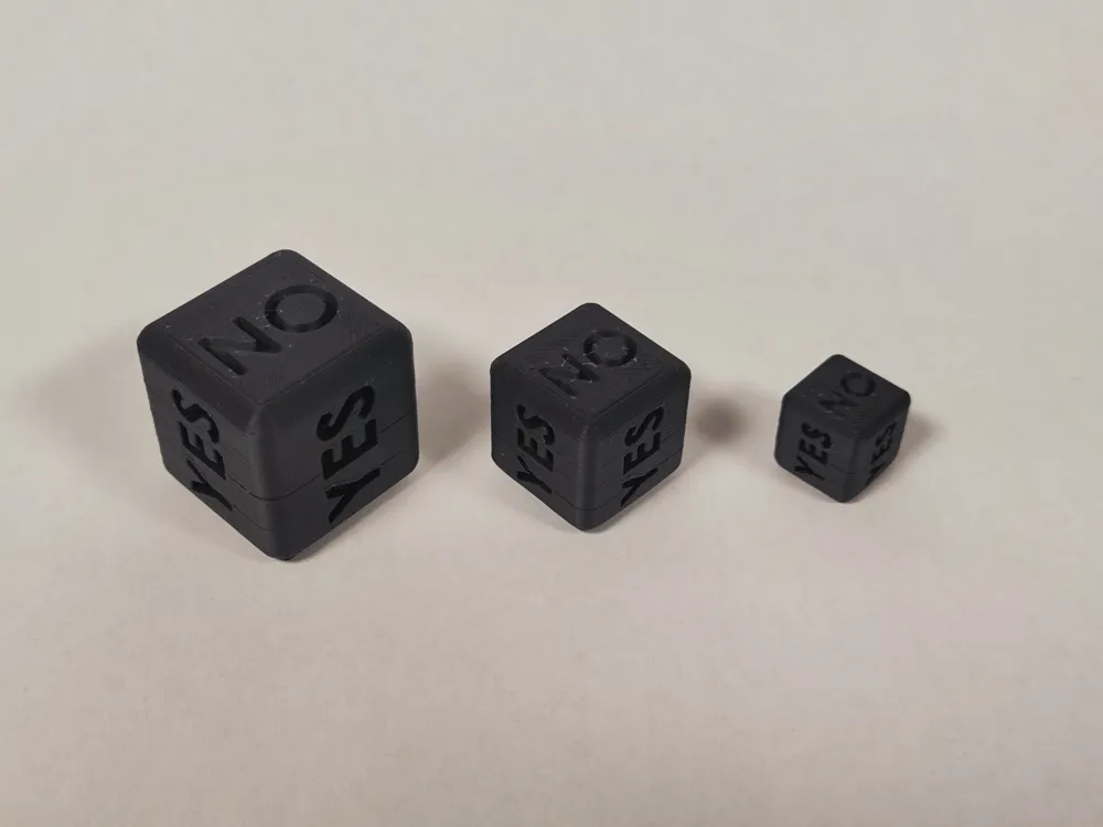 Smooth YES/NO Decision Dice | Rounded Set V2 - Free 3D Print Model ...