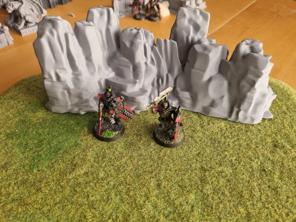 Rock Formation Wall Terrain for Sci-Fi Wargames by Tresor3D - MakerWorld
