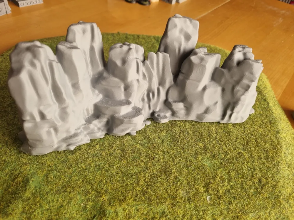 Rock Formation Wall Terrain for Sci-Fi Wargames - Free 3D Print Model ...