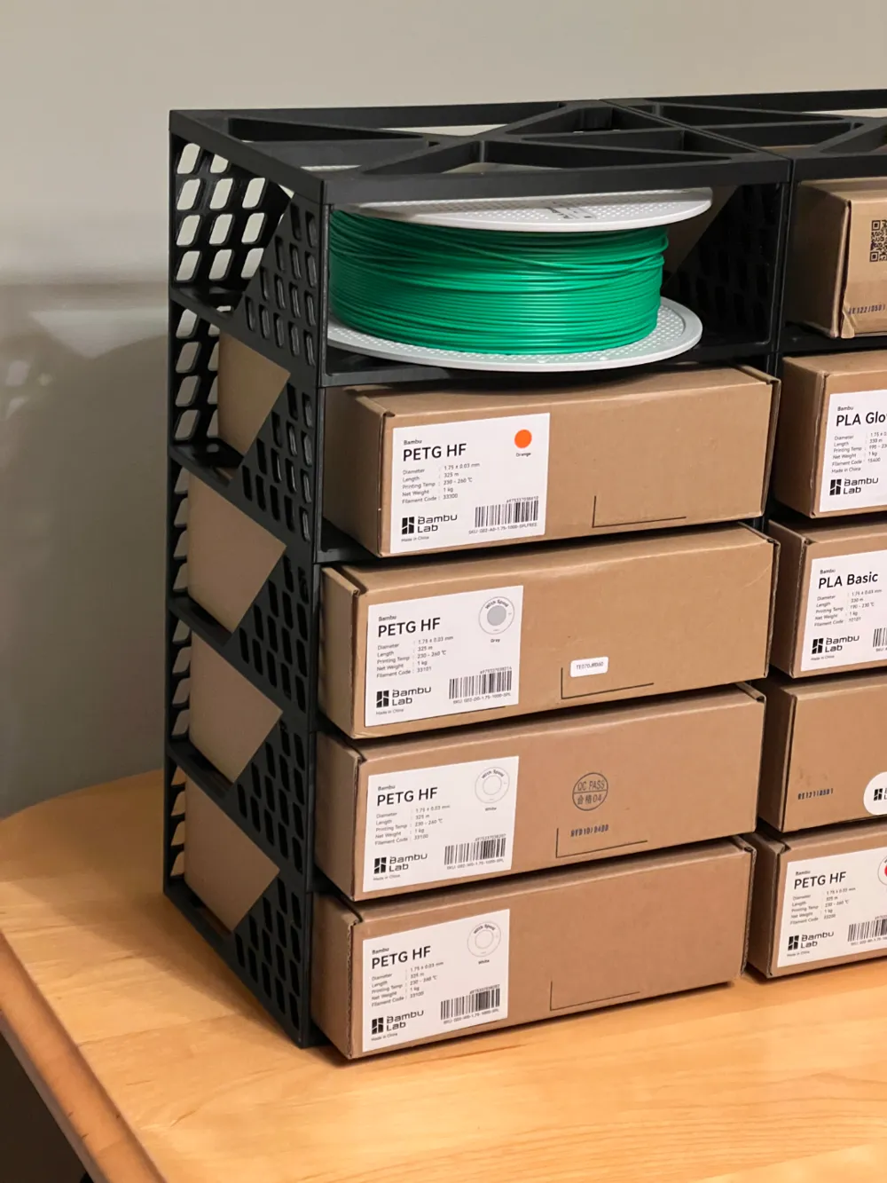 Filament storage stack Bambu boxes stackable trays by SY3D MakerWorld ...