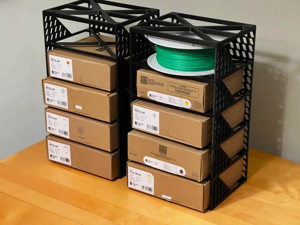 Filament storage stack Bambu boxes stackable trays by SY3D MakerWorld ...