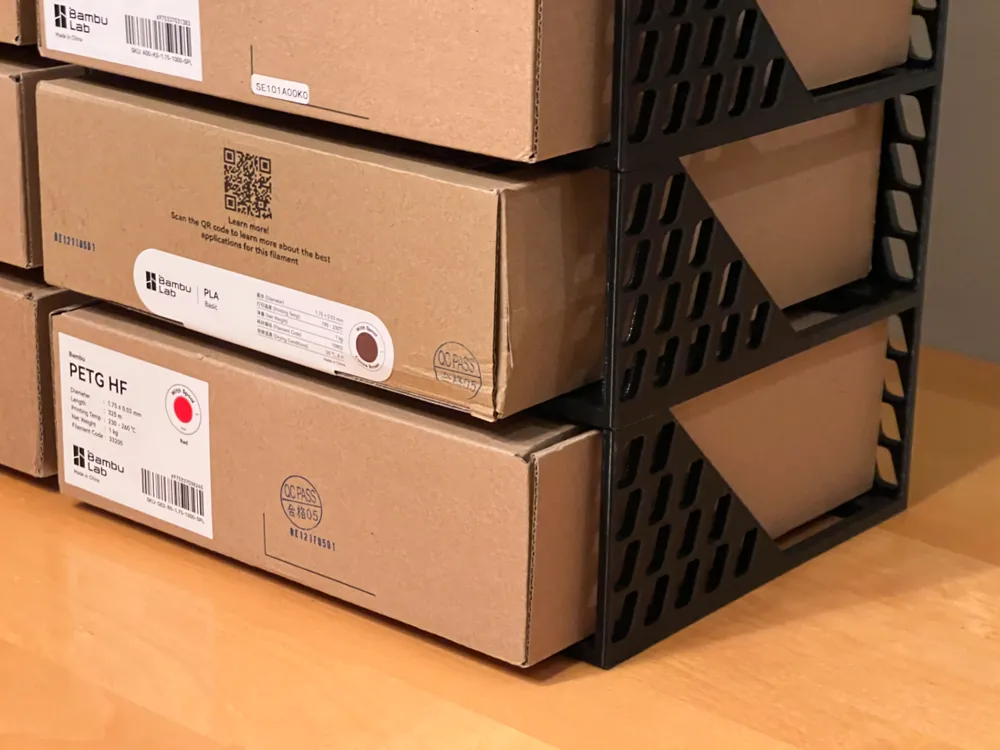 Filament storage stack Bambu boxes stackable trays - Free 3D Print Model - MakerWorld