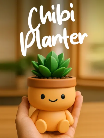 Chibi Succulent Planter Buddy by charleytc MakerWorld: Download Free 3D ...