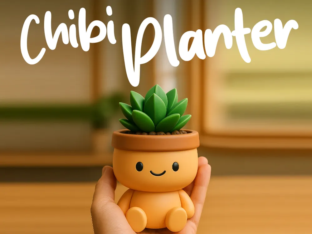 Chibi Succulent Planter Buddy by charleytc MakerWorld: Download Free 3D ...