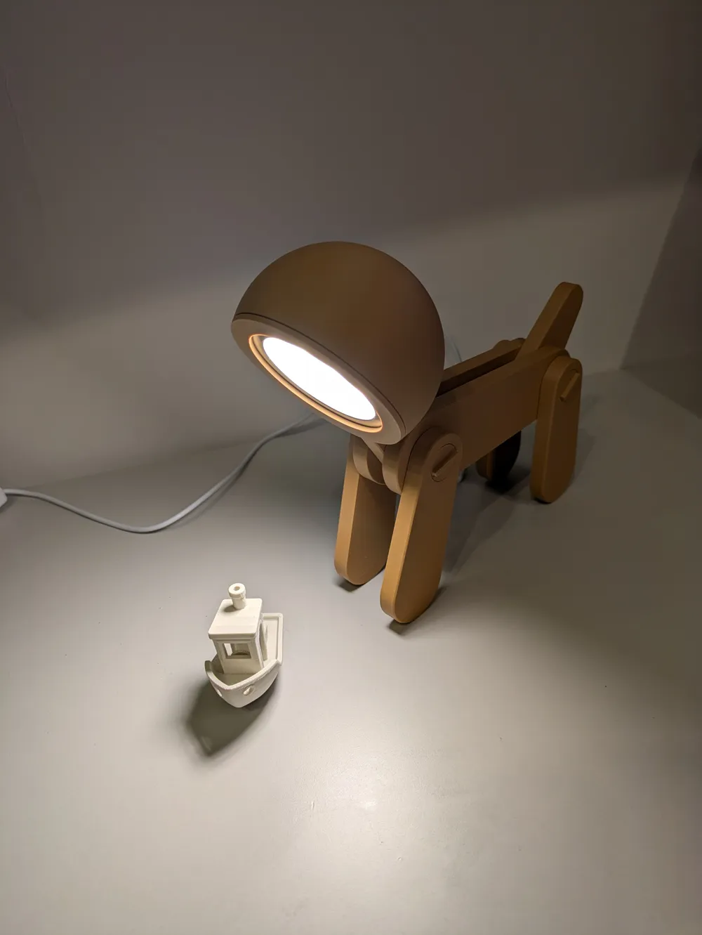 Cute Dog Adjustable Desk Lamp by 3dprintedartuk MakerWorld: Download Free 3D Models