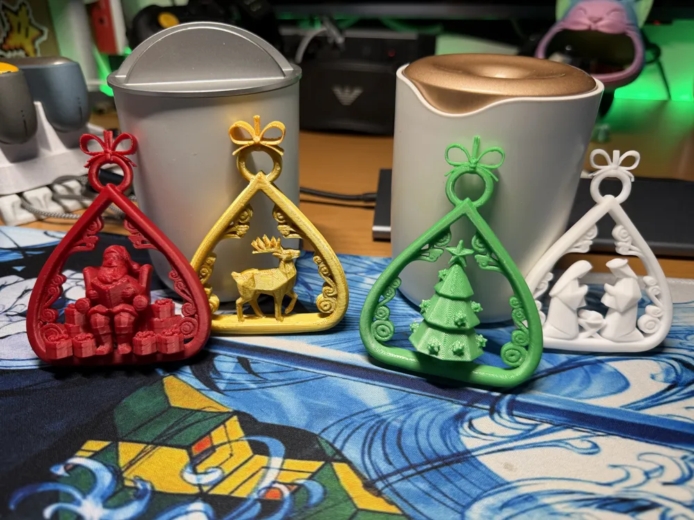 Christmas Teardrop Ornaments (4 Models) by Losco Makes MakerWorld: Download Free 3D Models