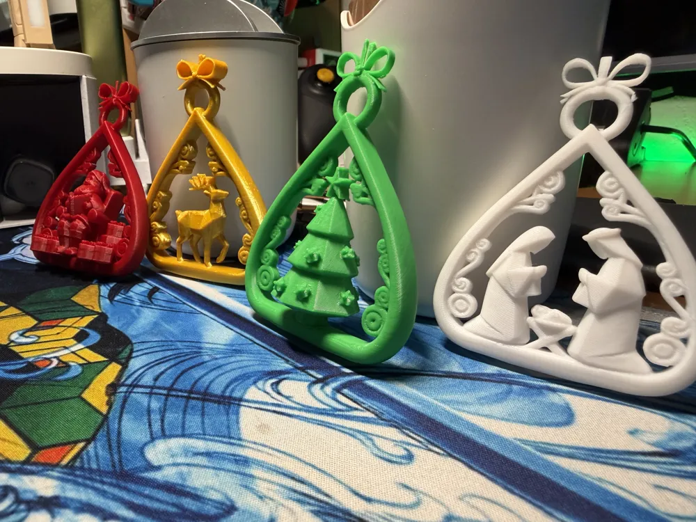 Christmas Teardrop Ornaments (4 Models) by Losco Makes MakerWorld: Download Free 3D Models