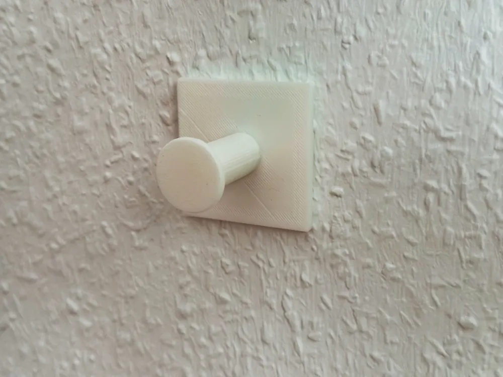 Classic hook with rectangular wall mounting by Ubik - MakerWorld
