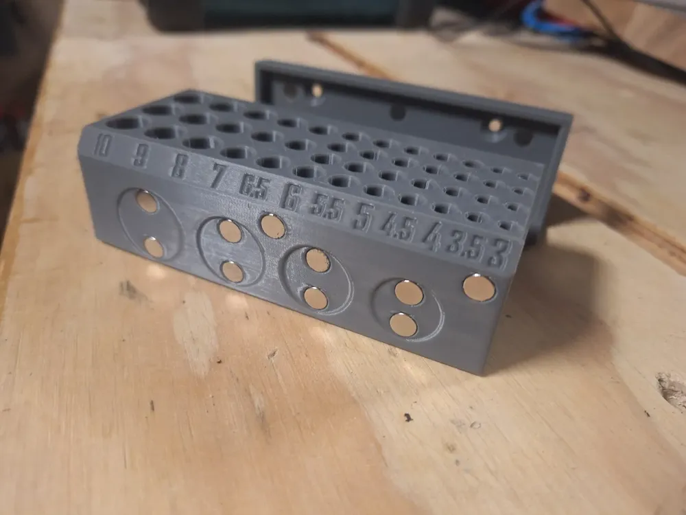 Detachable drill and hex bit holders by Friis MakerWorld: Download Free 3D Models